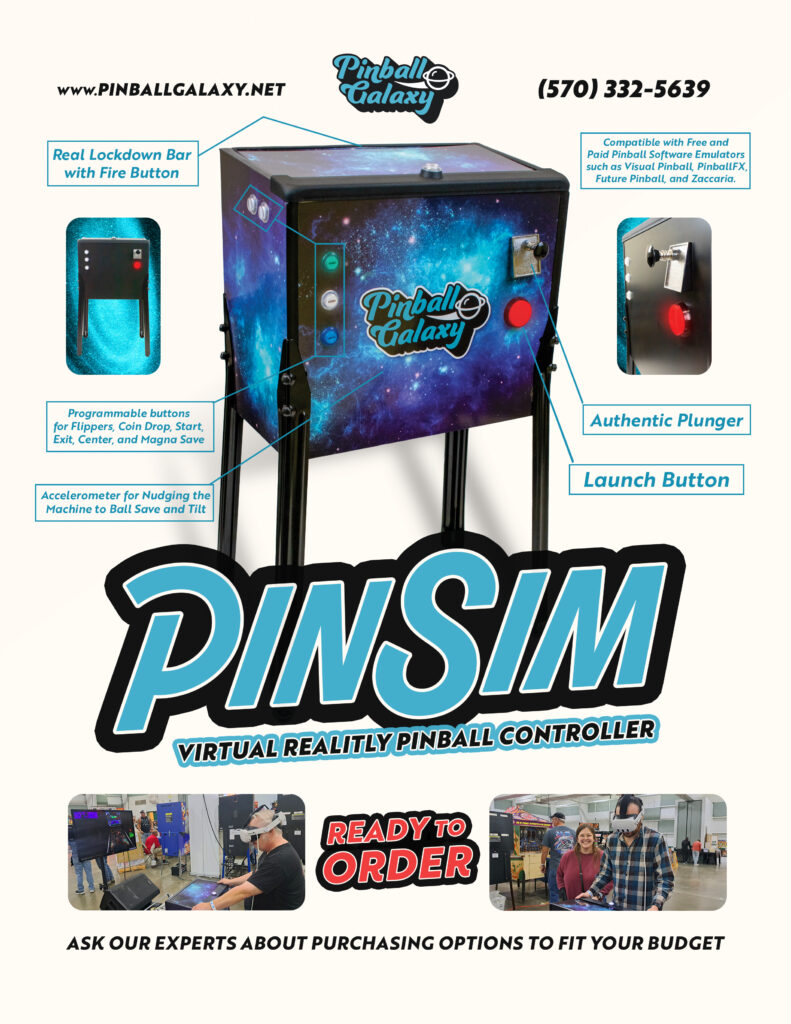 PinSim - Virtual Reality Pinball Controller Pinball Simulator ...